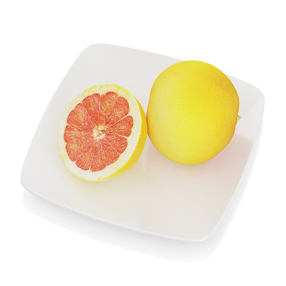 Halved grapefruit 3D model - Download Fruit on 3DModels.org