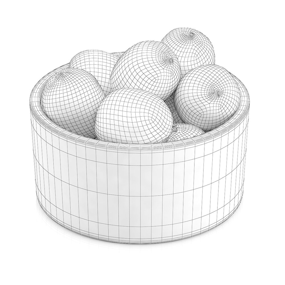 Kiwi fruits in glass bowl 3D model - Download Fruit on 3DModels.org
