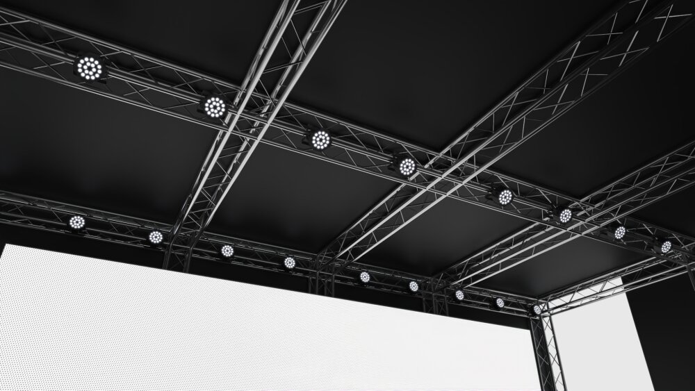 Portable Concert Stage with Truss System and LED Screen 3D model ...