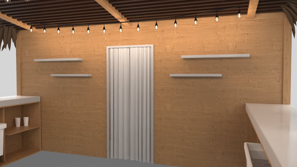 Beach Bar 5×5 Meters 3D model - Download Commercial Building on ...