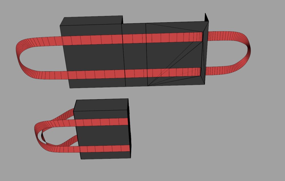 Box with Double Strip 3D model - Download Packaging and Boxes on ...