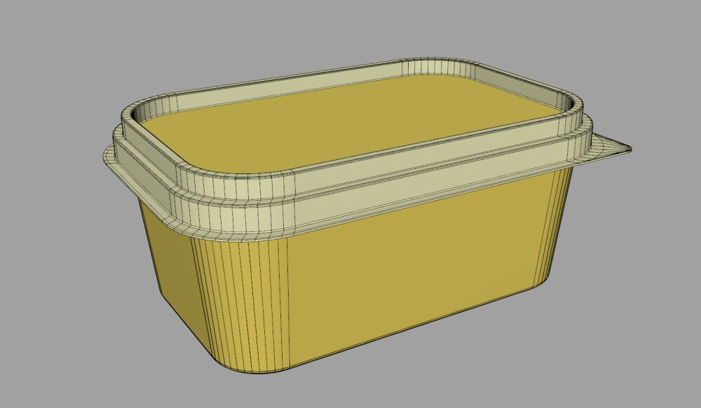 Butter Tub 3D model - Download Tableware on 3DModels.org