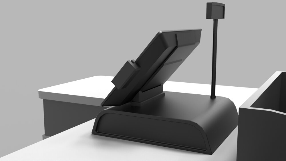 Cashier Counter Table 3D model - Download Commercial Appliance on ...