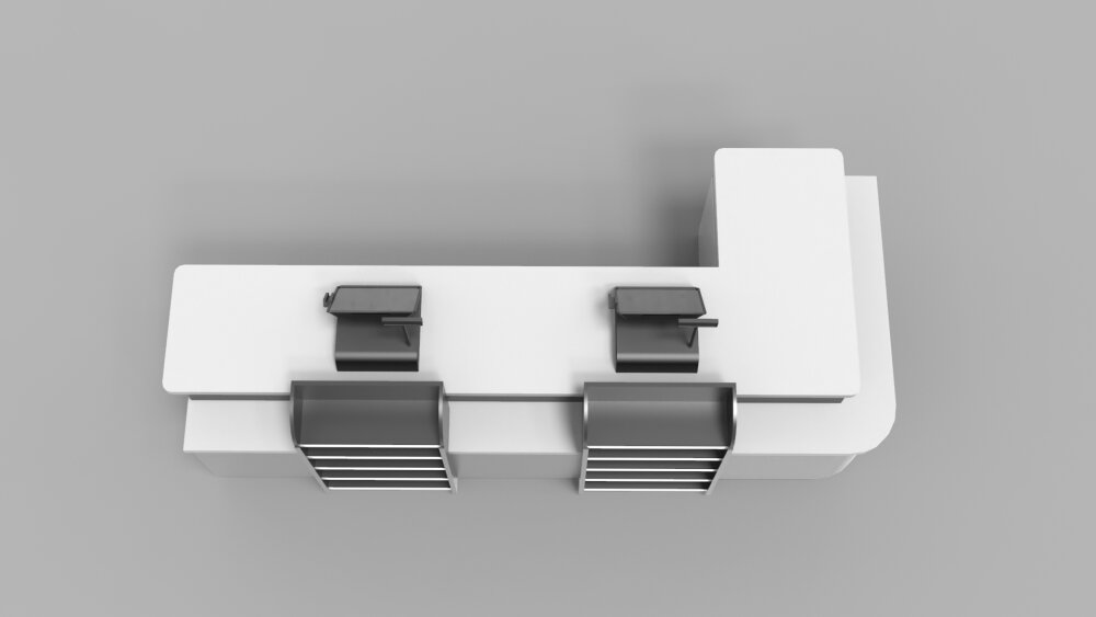 Cashier Counter Table 3D model - Download Commercial Appliance on ...