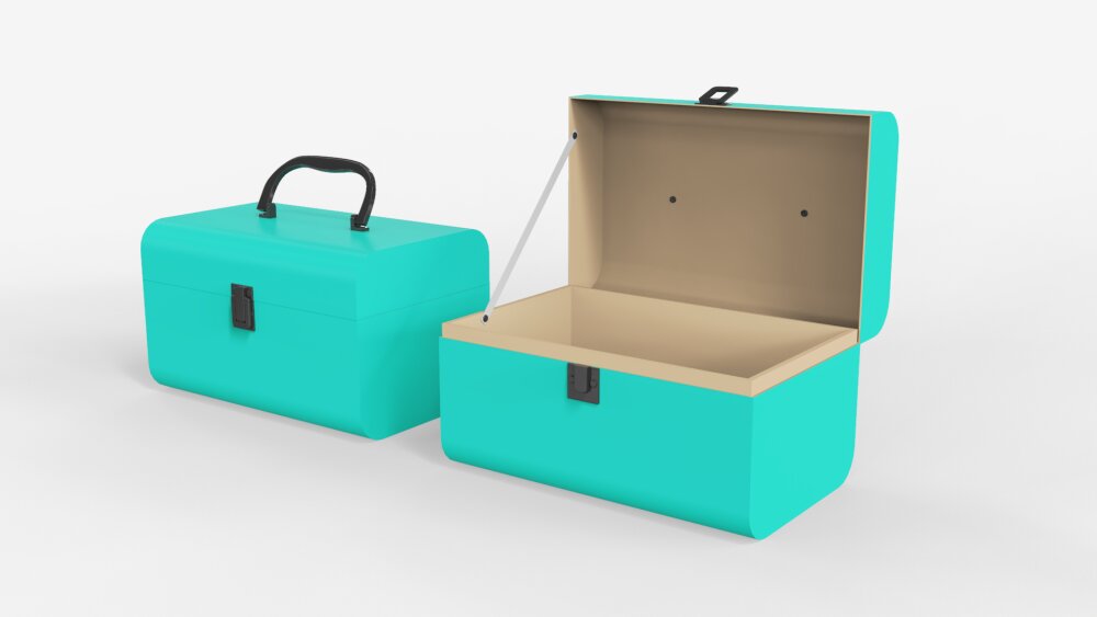 Children Cardboard Chest Suitcase 3D model - Download Bags on 3DModels.org