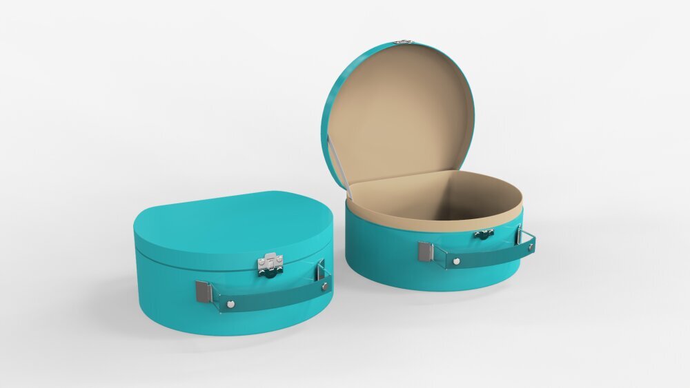Children Round Cardboard Suitcase 3D model - Download Bags on 3DModels.org