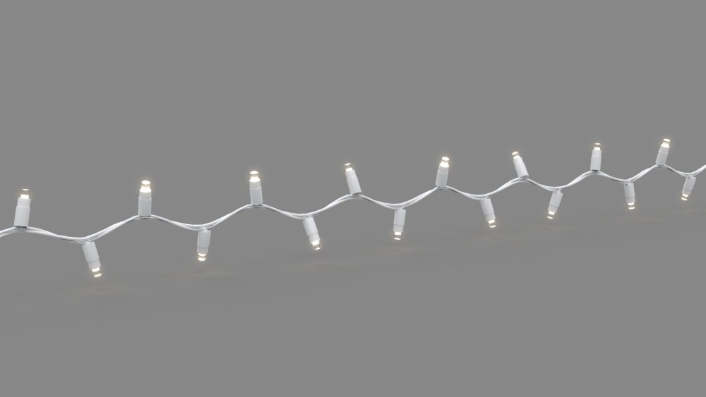 Christmas Lights String 3D model - Download Decoration on 3DModels.org