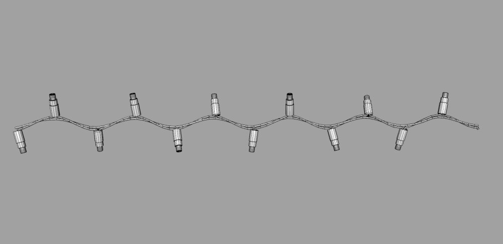 Christmas Lights String 3D model - Download Decoration on 3DModels.org