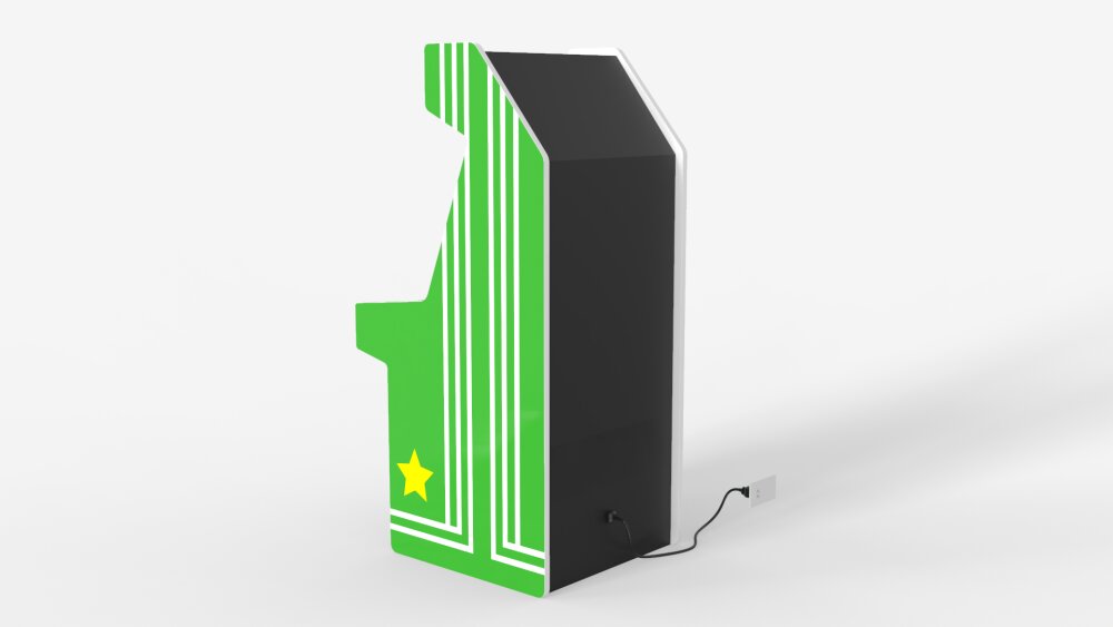 Classic Arcade Machine Cabinet 3D model - Download Game Console on ...
