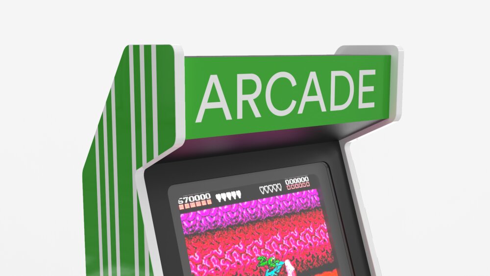 Classic Arcade Machine Cabinet 3D model - Download Game Console on ...
