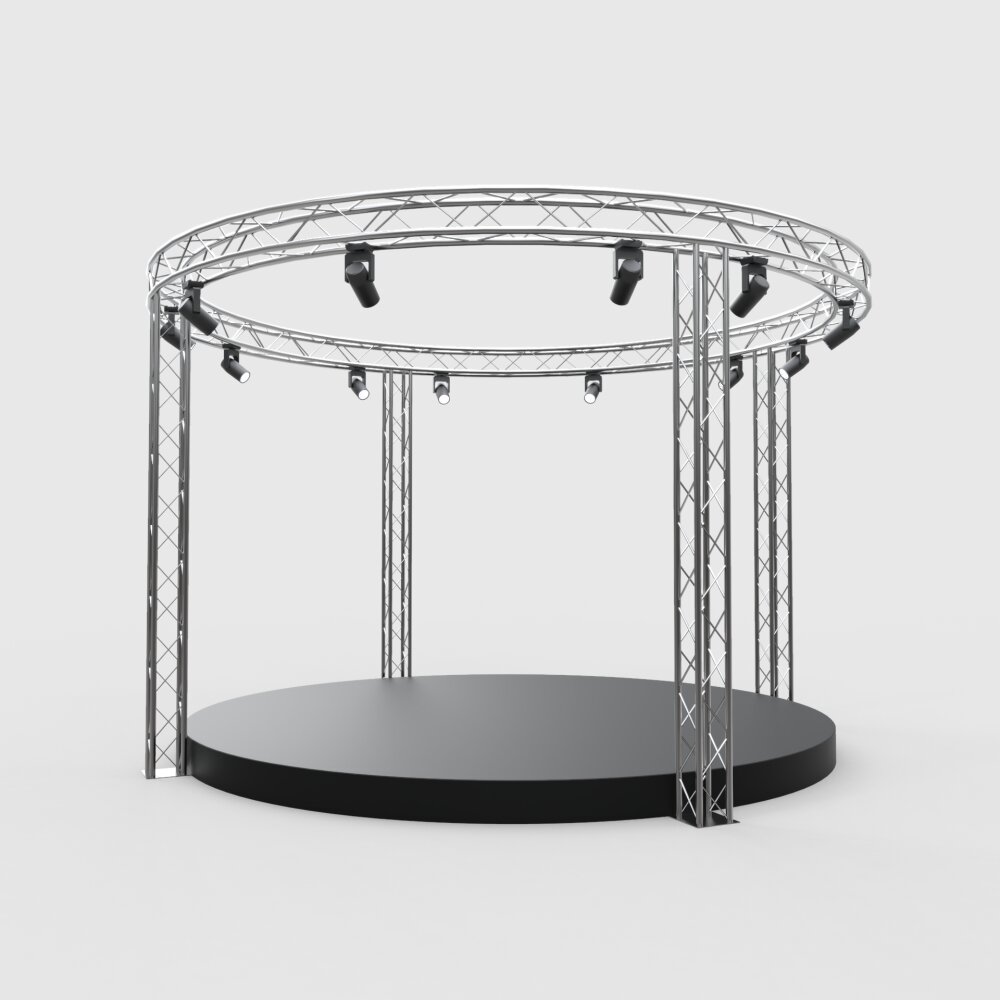 Circular Truss Stage Platform with Integrated Lighting System 3D model ...