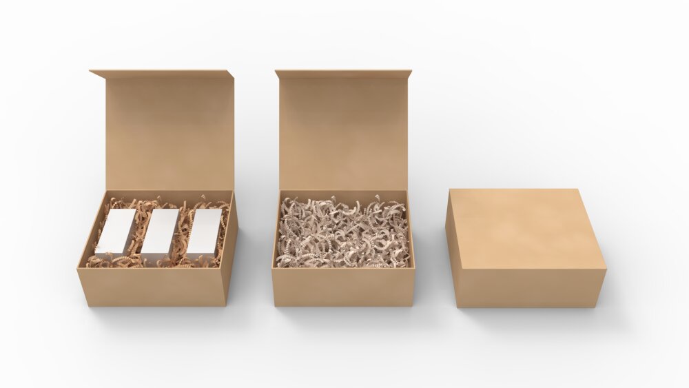 Crinkle Paper – Gift Box 3D model - Download Packaging and Boxes on ...