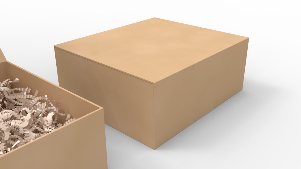 Crinkle Paper – Gift Box 3D model - Download Packaging and Boxes on ...