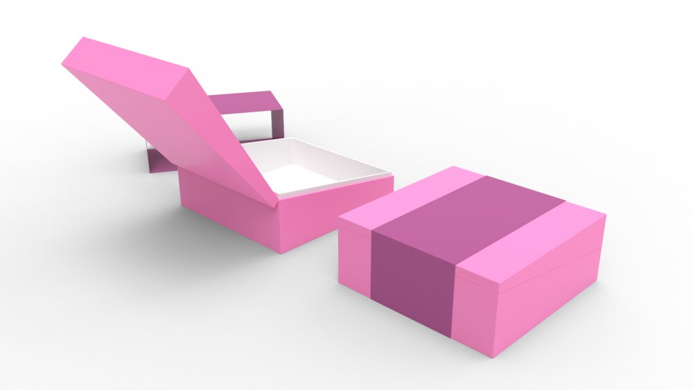 Diagonal Lid Gift Box 3D model - Download Packaging and Boxes on ...