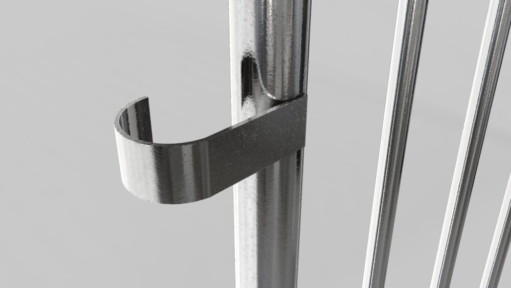 Fence Barrier Crowd Control 3D model - Download Street elements on ...