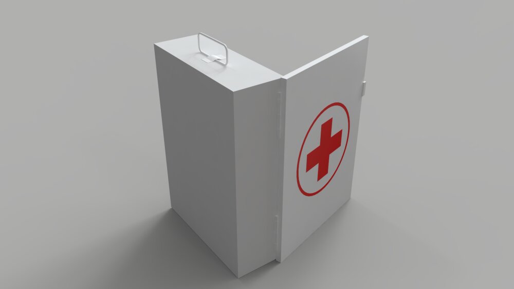 First Aid Wall Box 3D model - Download Medical Equipment on 3DModels.org