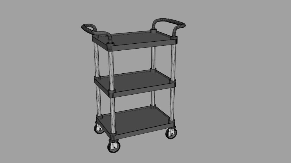Food Service Cart 3D model - Download Tools on 3DModels.org