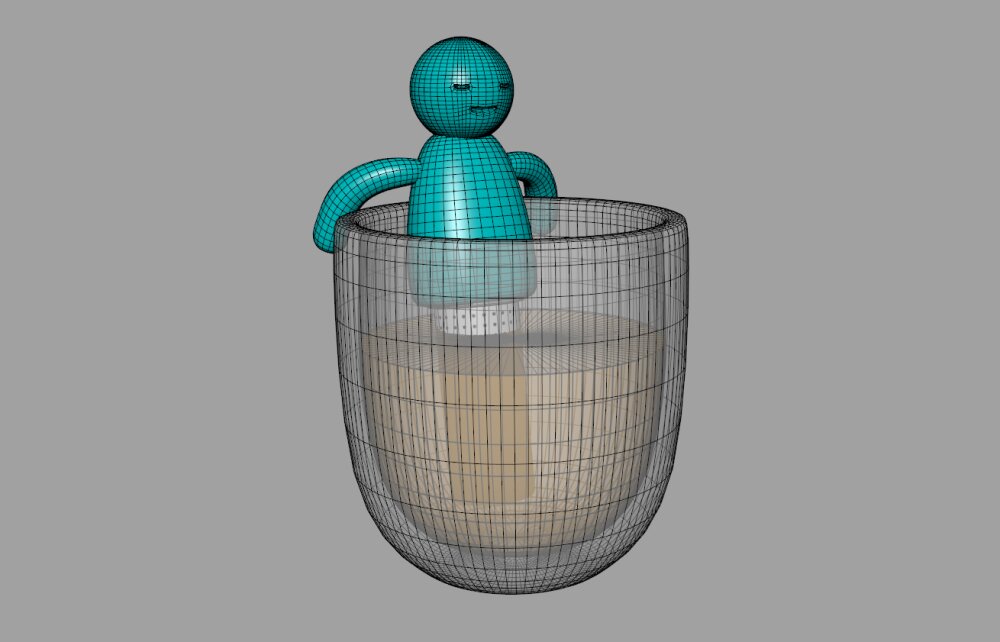 Funny Silicone Tea Infuser 3D model - Download Tableware on 3DModels.org