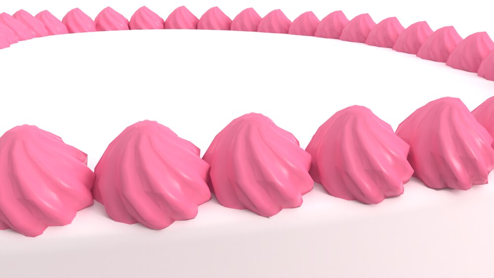Heart Shaped Cake 3D model - Download Dessert on 3DModels.org