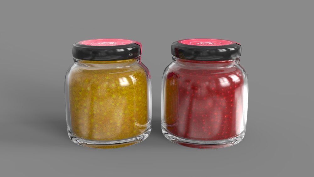 Jam Jars 3D model - Download Bottles, Cans on 3DModels.org