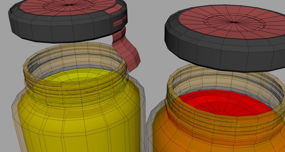 Jam Jars 3D model - Download Bottles, Cans on 3DModels.org