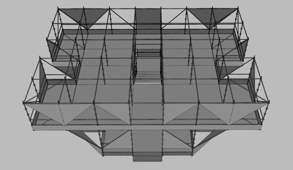 Geometric Pavilion Structure with Angular Facade 3D model - Download ...