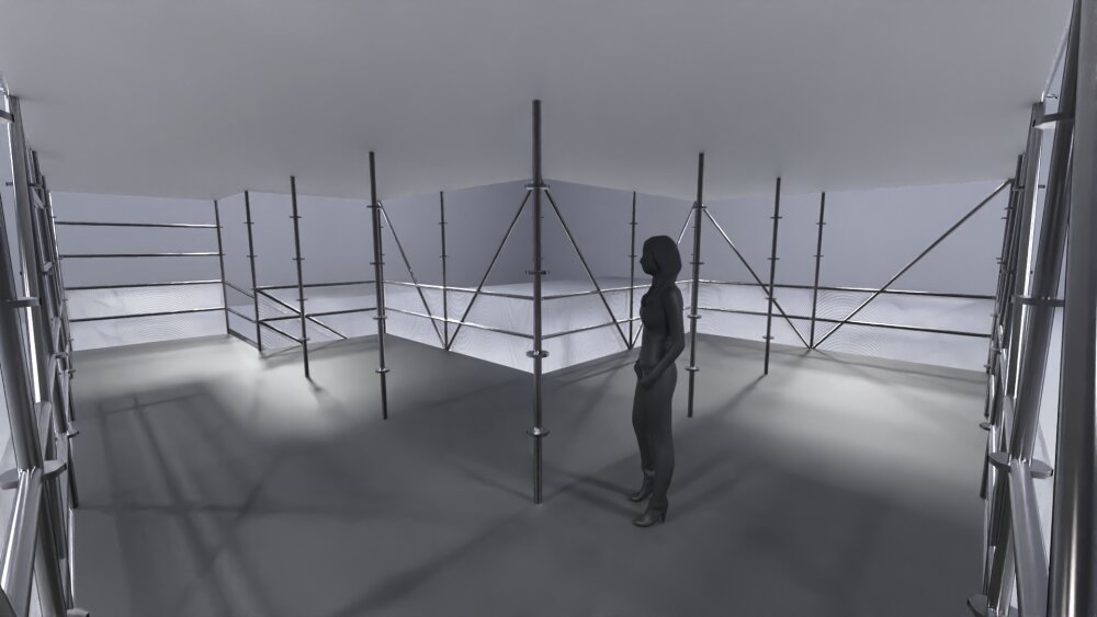 Scaffolding System with Dual Stair Access 3D model - Download ...