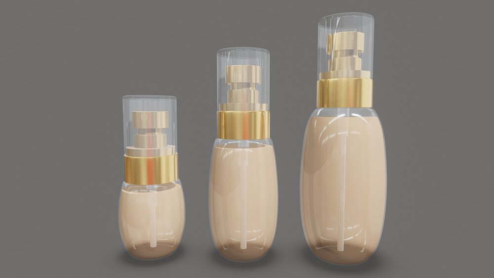 Lotion Pump Bottles 3D model - Download Health and Beauty on 3DModels.org