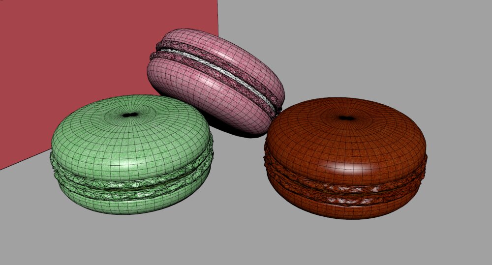 Macarons in A Box 3D model - Download Dessert on 3DModels.org