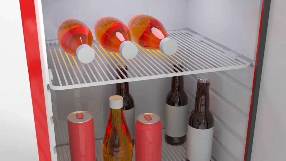 Mini Bar Fridge with Handle 3D model - Download Home Appliances on ...