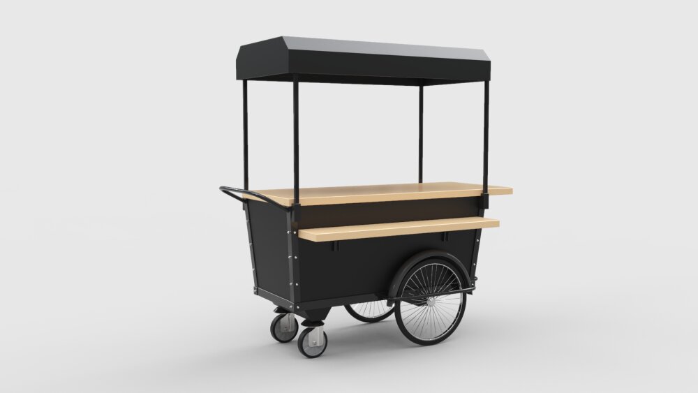 Mobile Cart Coffee Cart 3D model - Download Street elements on 3DModels.org