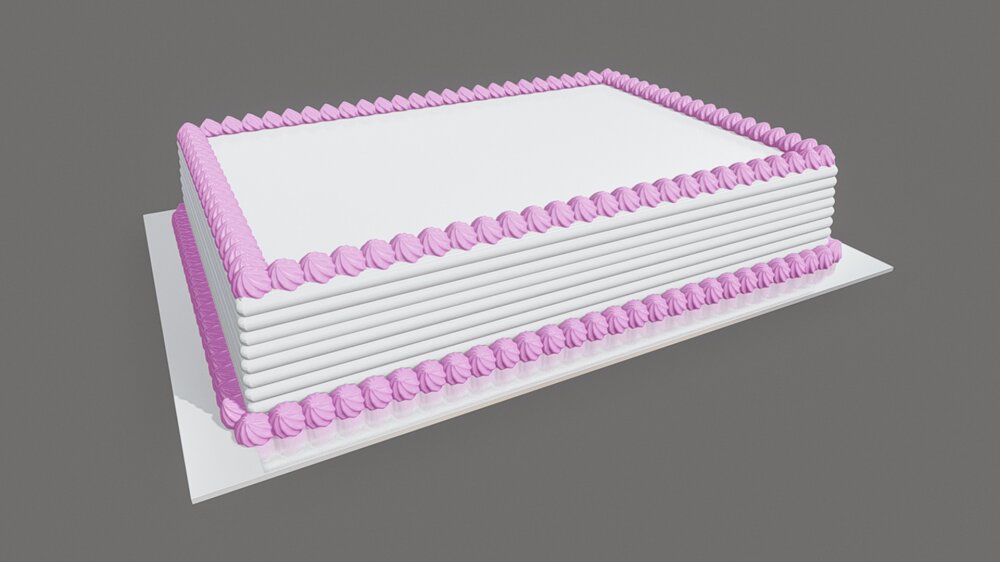 Regular Rectangular Cake Modèle 3D - Télécharger Confiserie on 3DModels.org