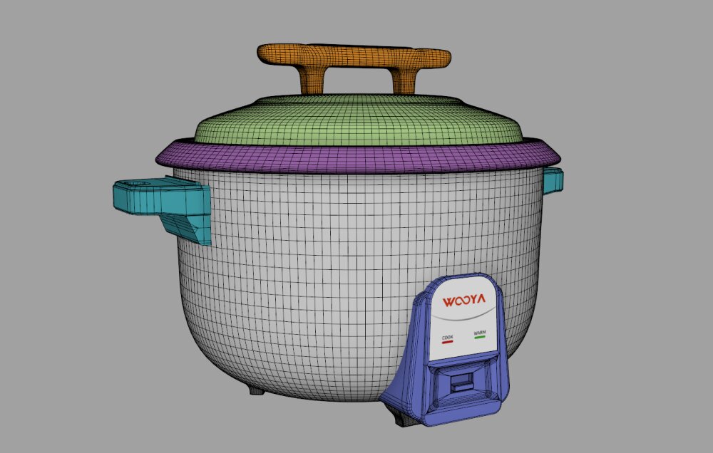 Rice Cooker 25 Liters 3D model - Download Home Appliances on 3DModels.org