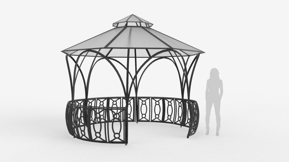 Roman Style Gazebo 3D model - Download Street elements on 3DModels.org