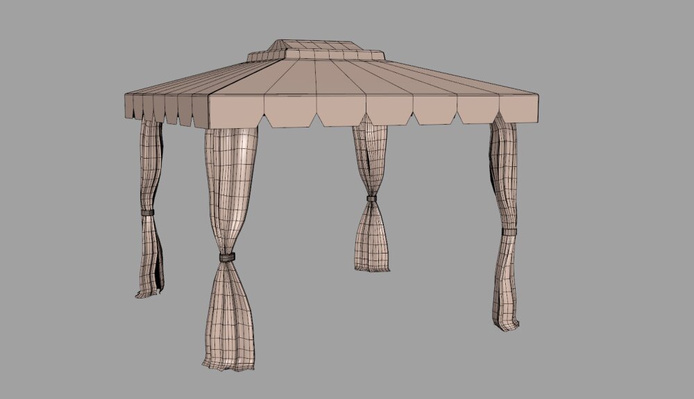 Roman Tent 3×3 Meters 3D model - Download Street elements on 3DModels.org
