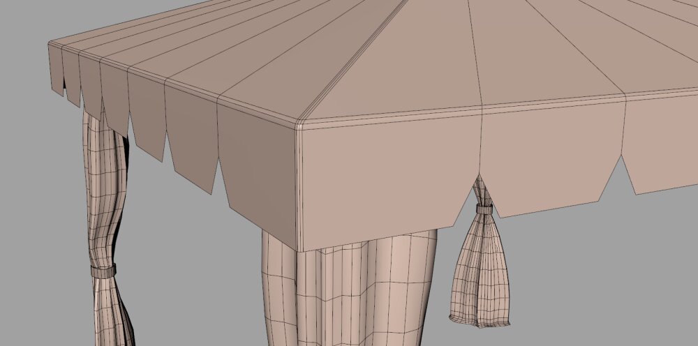 Roman Tent 3×3 Meters 3D model - Download Street elements on 3DModels.org