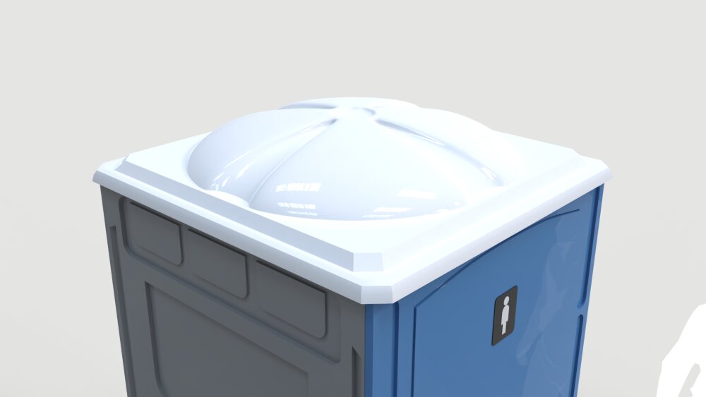 Single Portable Toilet 3D model - Download Street elements on 3DModels.org