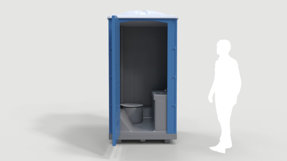Single Portable Toilet 3D model - Download Street elements on 3DModels.org