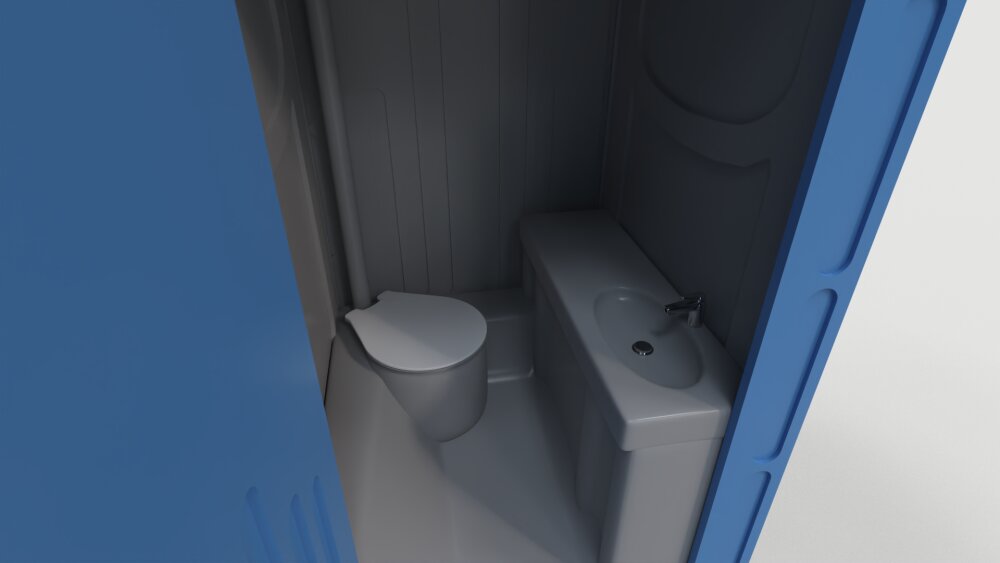 Single Portable Toilet 3D model - Download Street elements on 3DModels.org