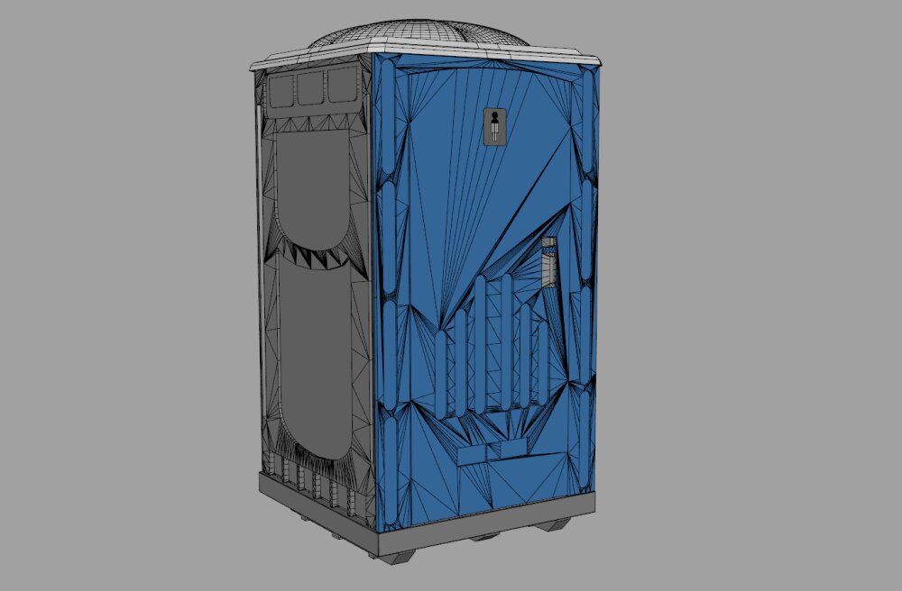 Single Portable Toilet 3D model - Download Street elements on 3DModels.org