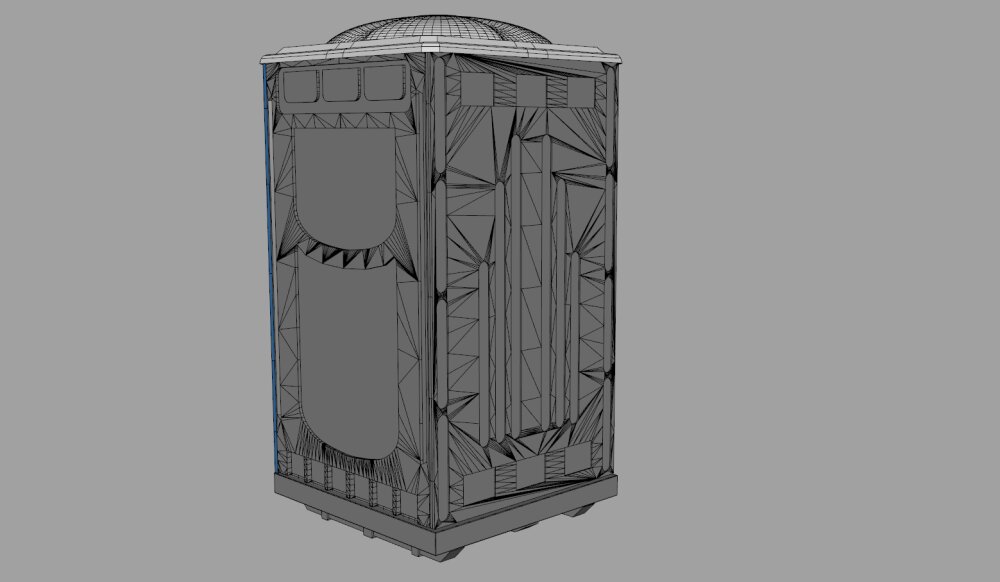 Single Portable Toilet 3D model - Download Street elements on 3DModels.org