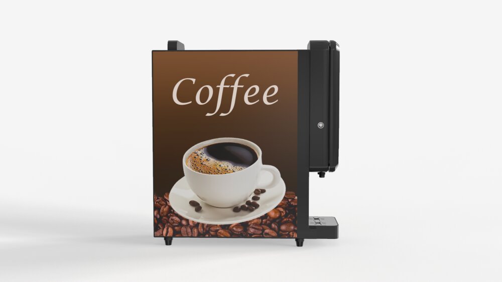 Slim Coffee Machine 3D model - Download Appliances on 3DModels.org