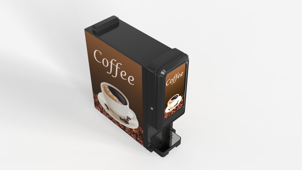 Slim Coffee Machine 3D model - Download Appliances on 3DModels.org