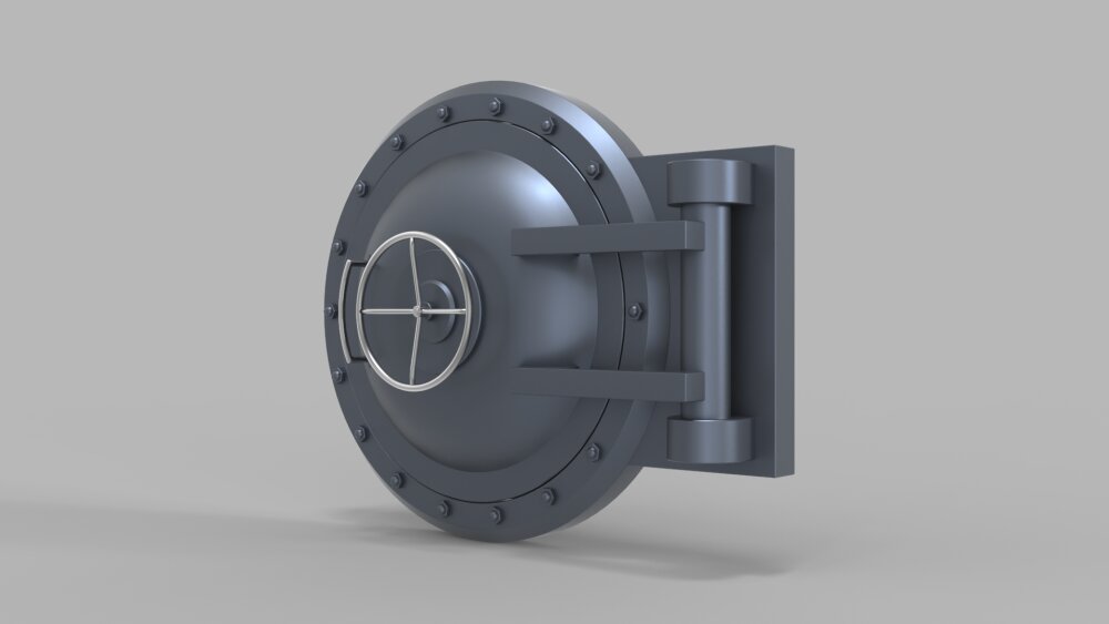 Submarine Hatch Door 3D model - Download Vehicle equipment on 3DModels.org