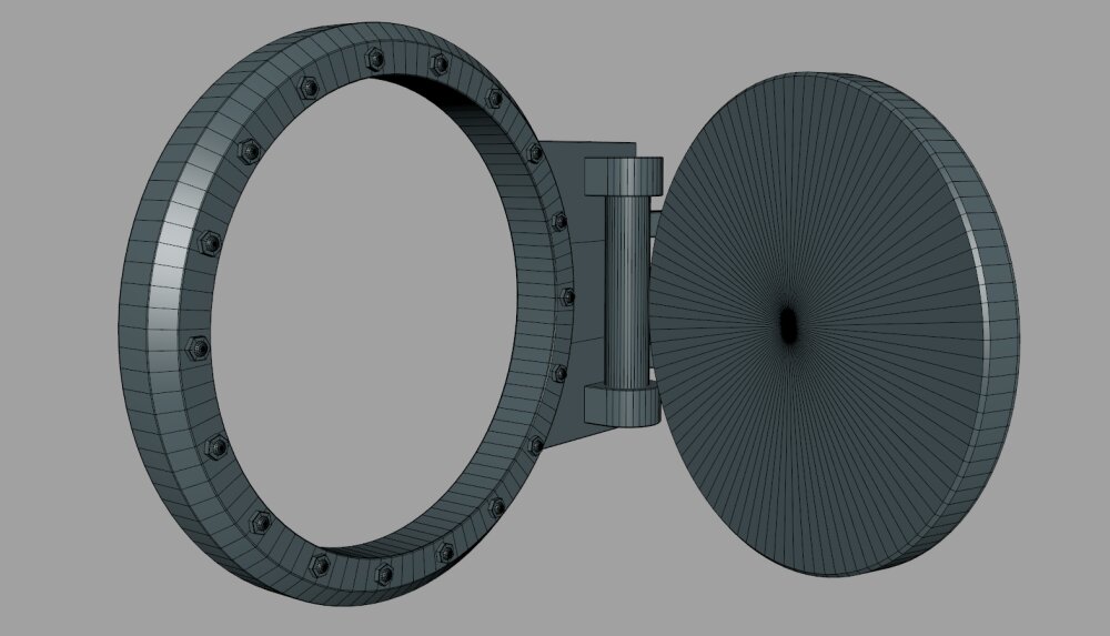Submarine Hatch Door 3D model - Download Vehicle equipment on 3DModels.org