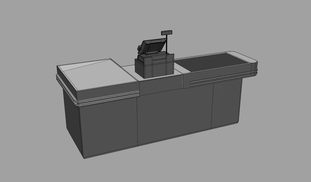 슈퍼마켓 계산대 3D 모델 - 다운로드 Commercial Appliance on 3DModels.org