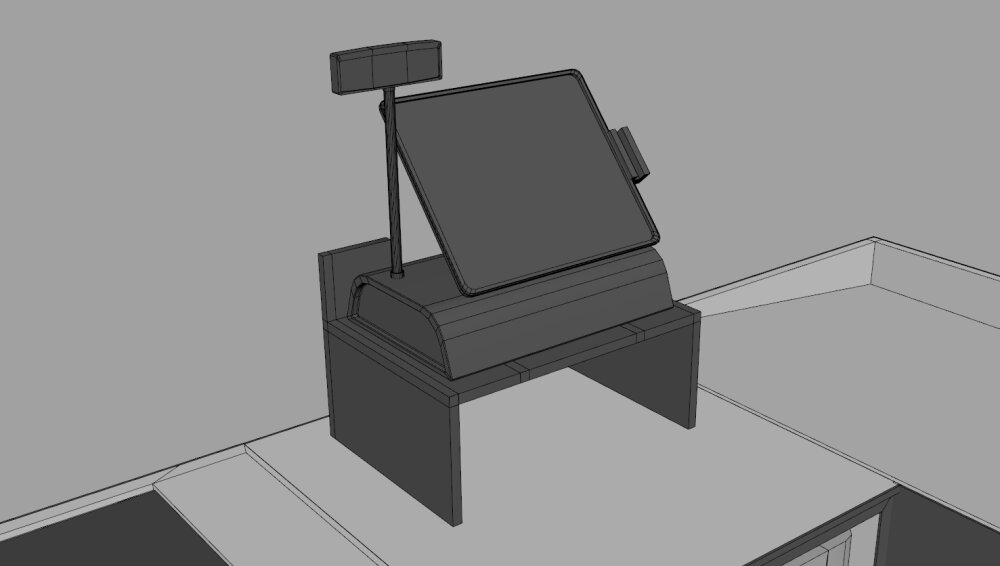 슈퍼마켓 계산대 3D 모델 - 다운로드 Commercial Appliance on 3DModels.org