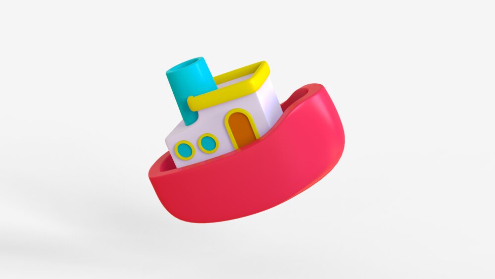 Toon Boat 3D model - Download Toys on 3DModels.org