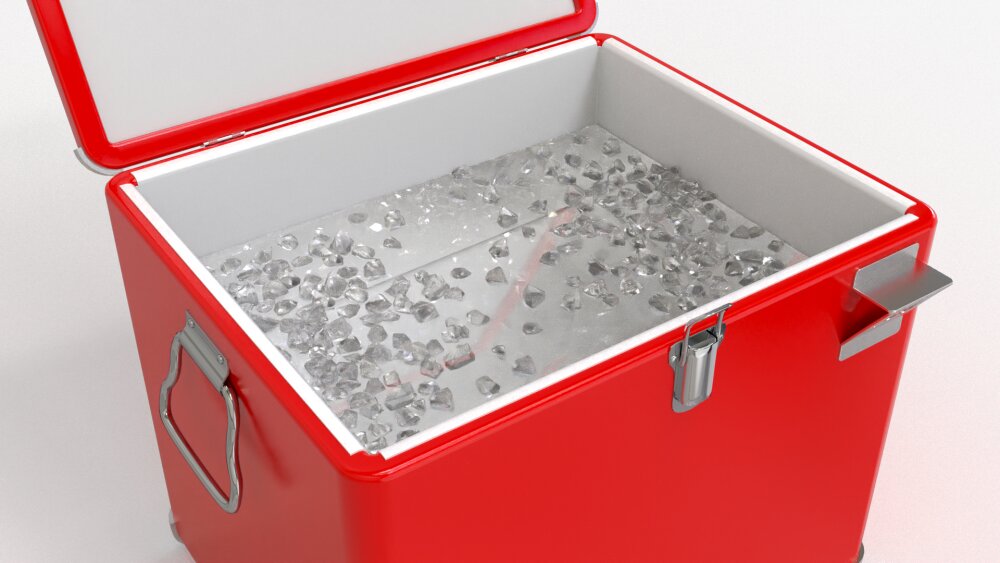 Vintage Metal Cooler 3D model - Download Hobbies on 3DModels.org