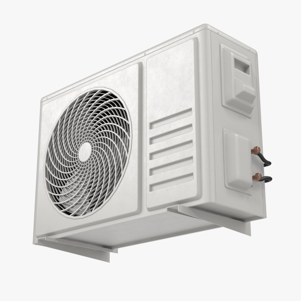 Outdoor Split Air Conditioner Unit 3D model - Download Building ...